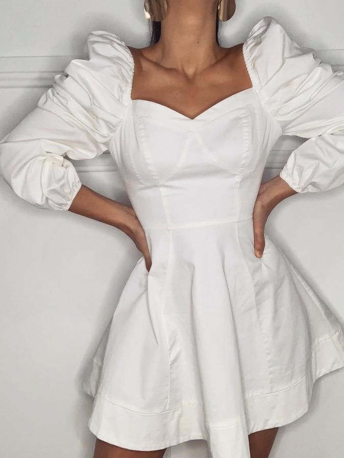Wendy Puff Sleeve Mini Dress | KiKi Fashion Co.
