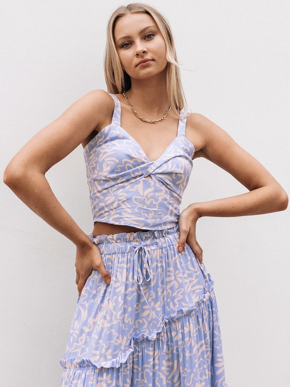 Skye Blue Crop Top | KiKi Fashion Co.